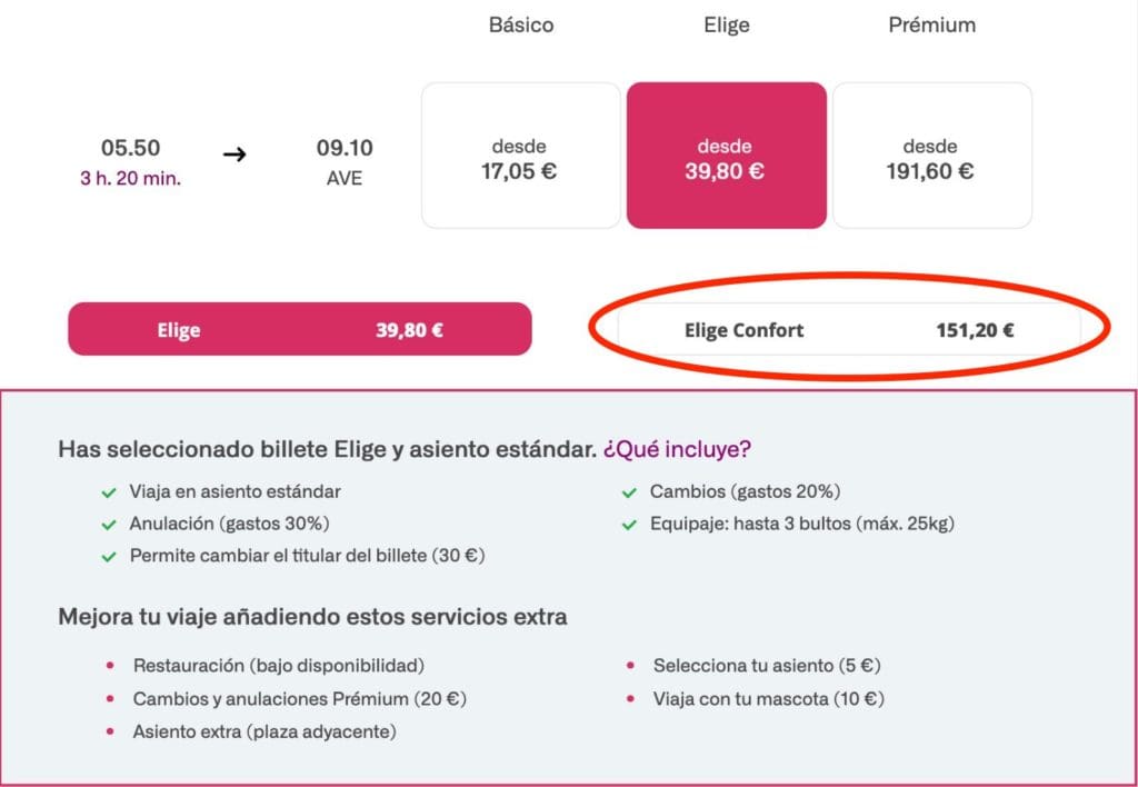 Cómo son las Cabinas de Clase Turista y Preferente del Tren de Alta ...