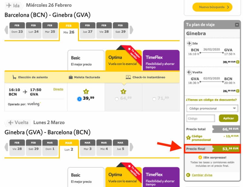 Vueling: Código de Descuento del 20% en Rutas Internacionales Durante 48hs